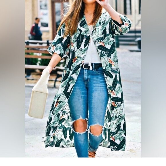 Rachel Zoe | Swim | Rachel Zoe Tropical Swim Cover Up Kimono Duster Tie ...